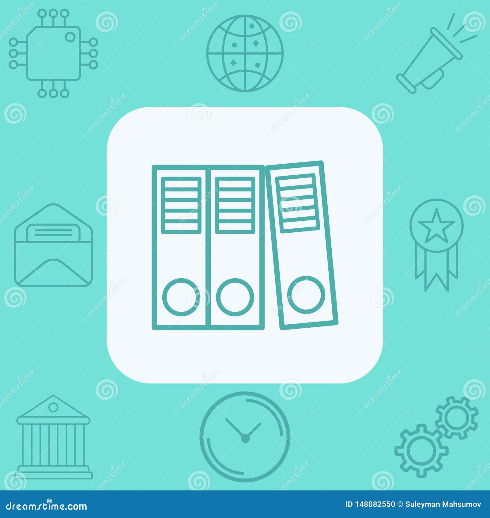 Binders Vector Icon Sign Symbol Stock Illustration - Illustration of ...