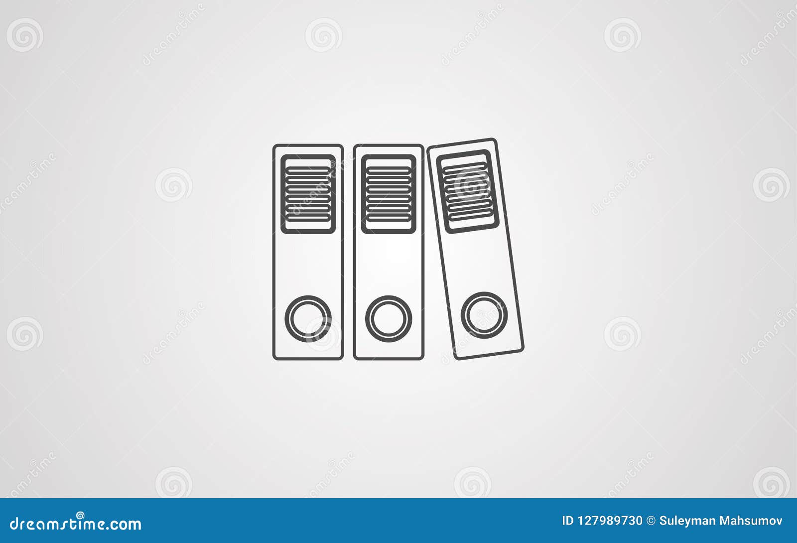 Binders Vector Icon Sign Symbol Stock Vector - Illustration of office ...