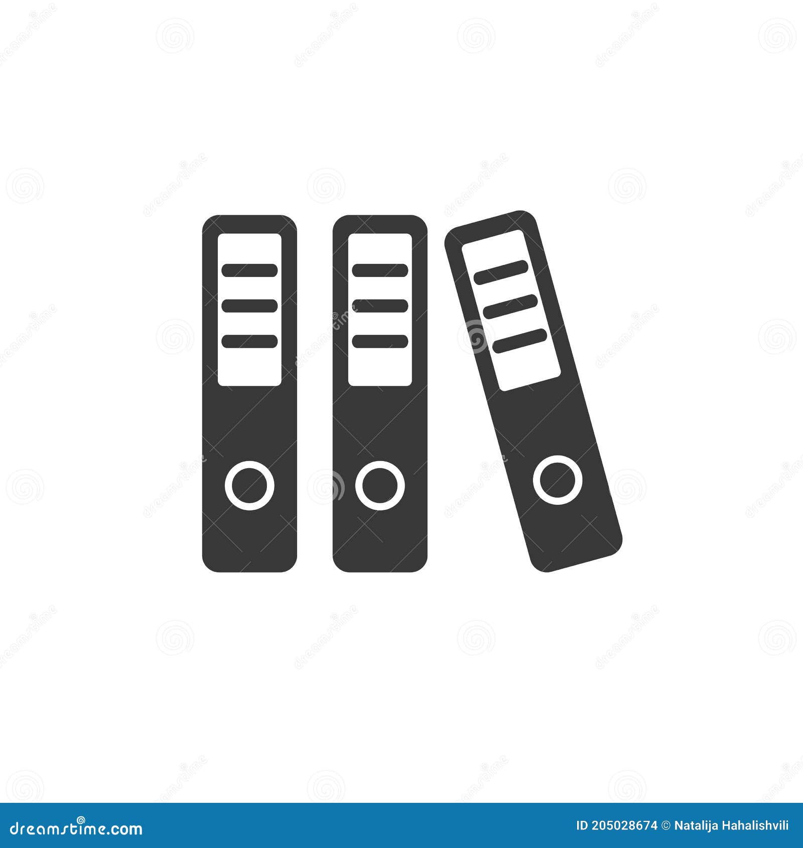 Binders Vector Illustration Icon Modern Flat Style Stock Vector - Illustration of elements ...