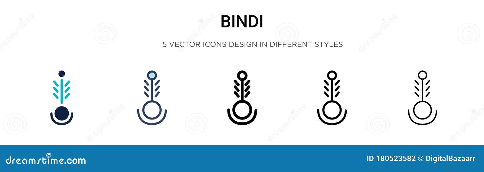 Bindi Icon in Filled, Thin Line, Outline and Stroke Style. Vector ...