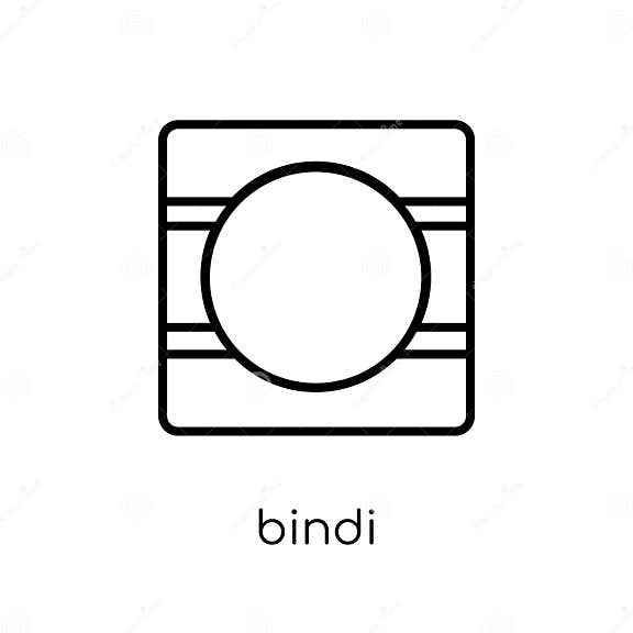 Bindi Icon. Trendy Modern Flat Linear Vector Bindi Icon on White Stock ...