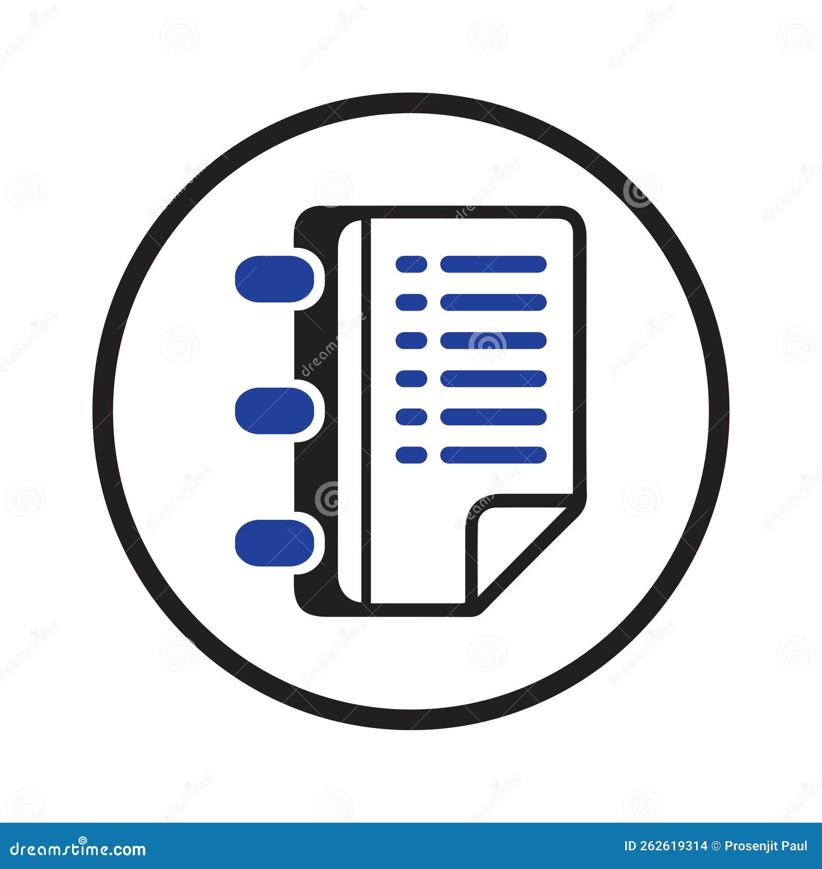 Binding book icon stock vector. Illustration of note - 262619314