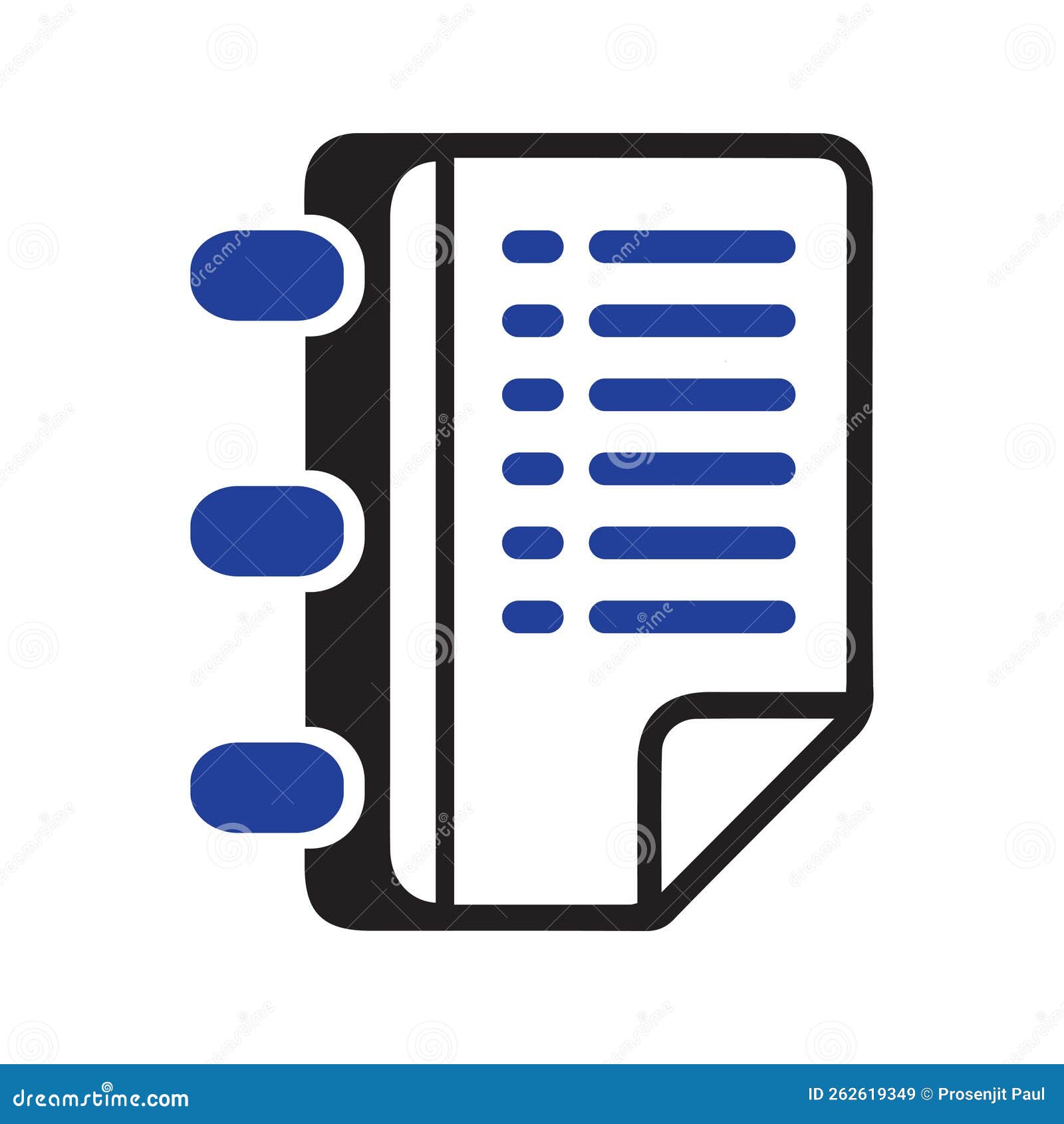 Binding book icon stock vector. Illustration of notebook - 262619349