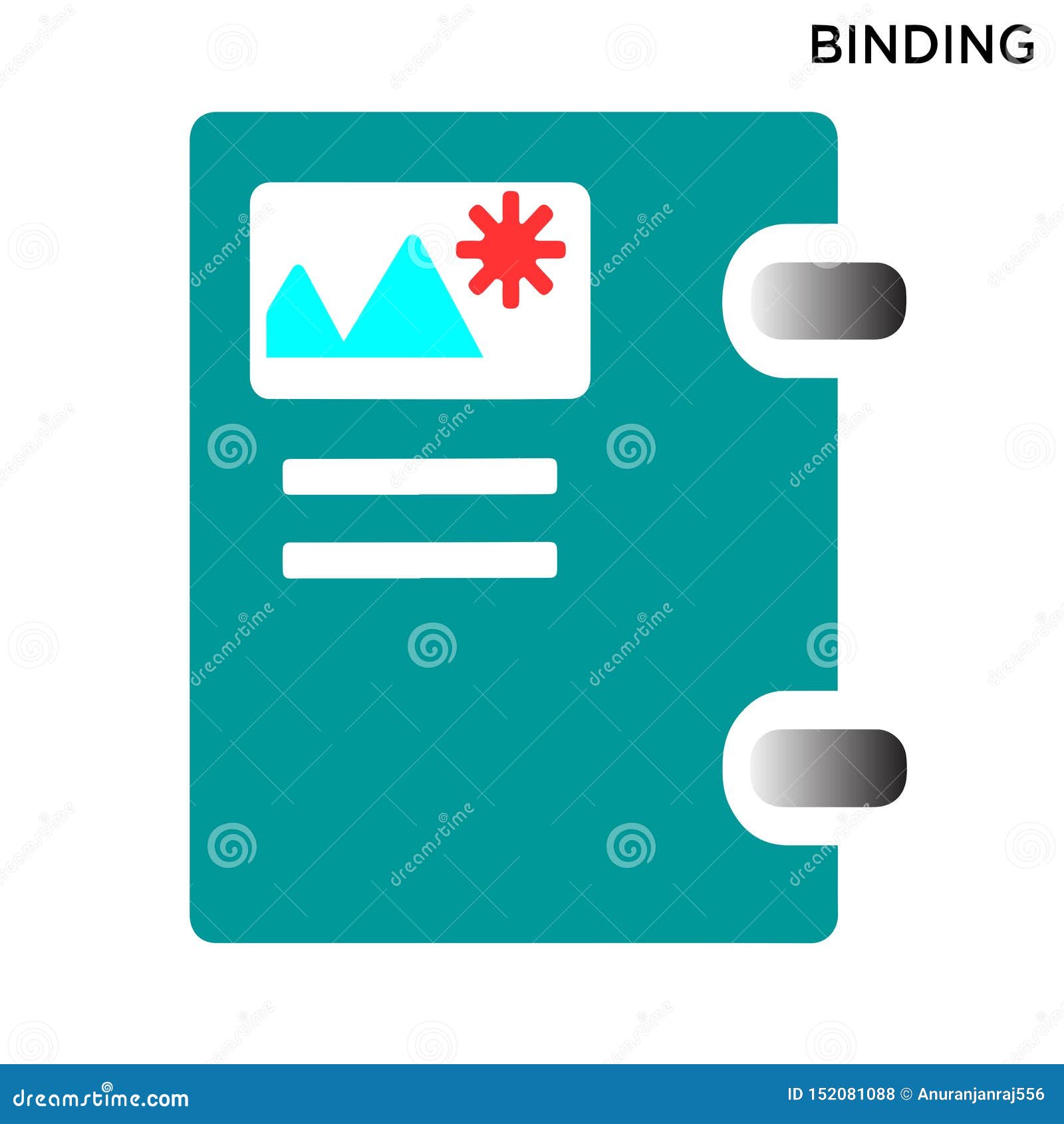 Binding Icon Editable Education Concept Stock Vector - Illustration of ...