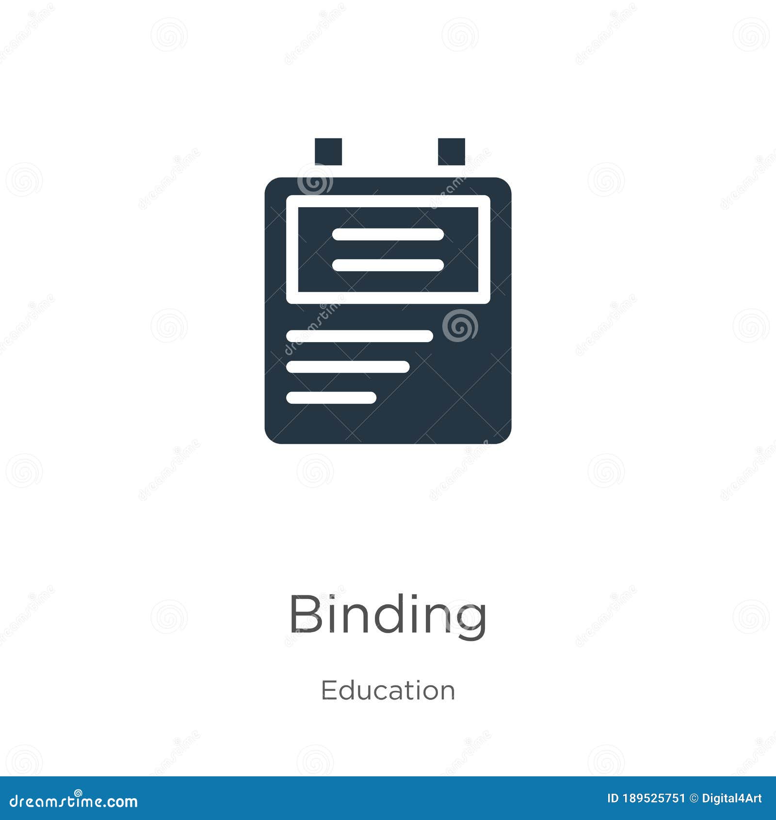 Binding Icon Vector. Trendy Flat Binding Icon from Education Collection ...