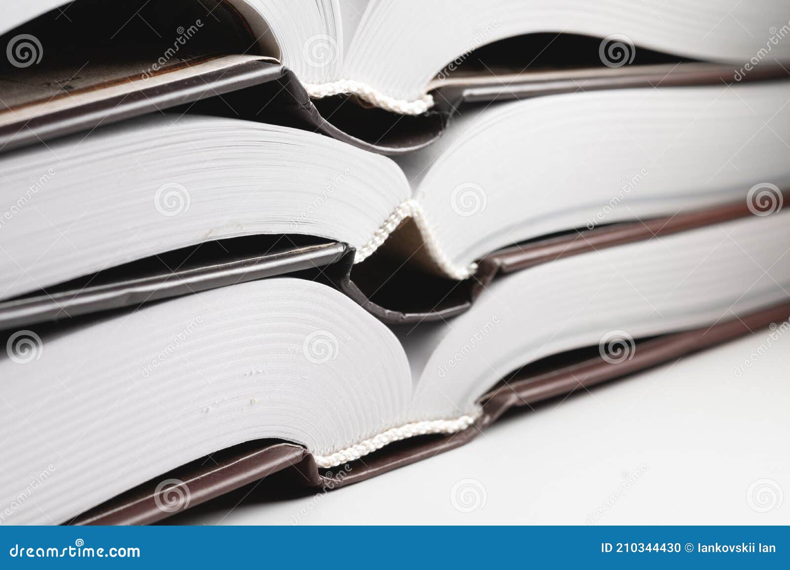 Binding of a New Book. Close-up of a Layer of Pages Stock Photo - Image ...
