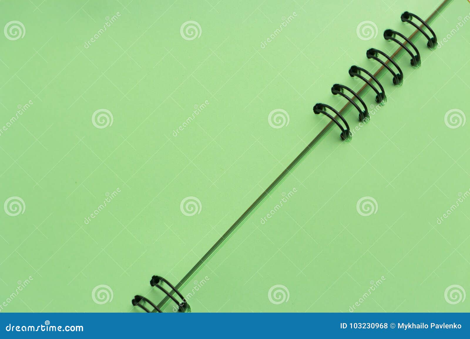 Binding of Notepad on a Spring Stock Photo - Image of color, retro ...