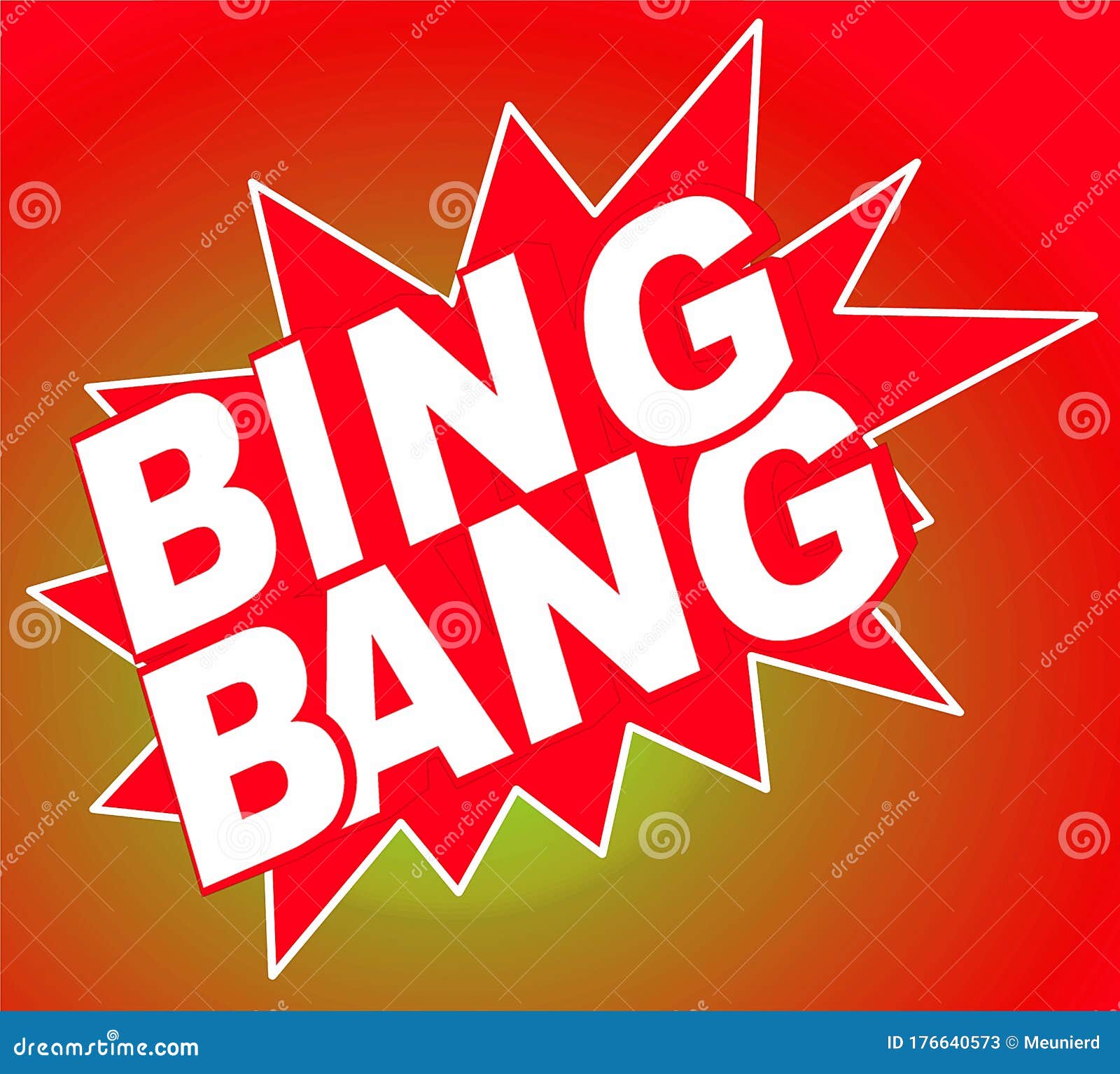 Bing Bang Retro Cartoon Comic Book Stock Illustration - Illustration of ...