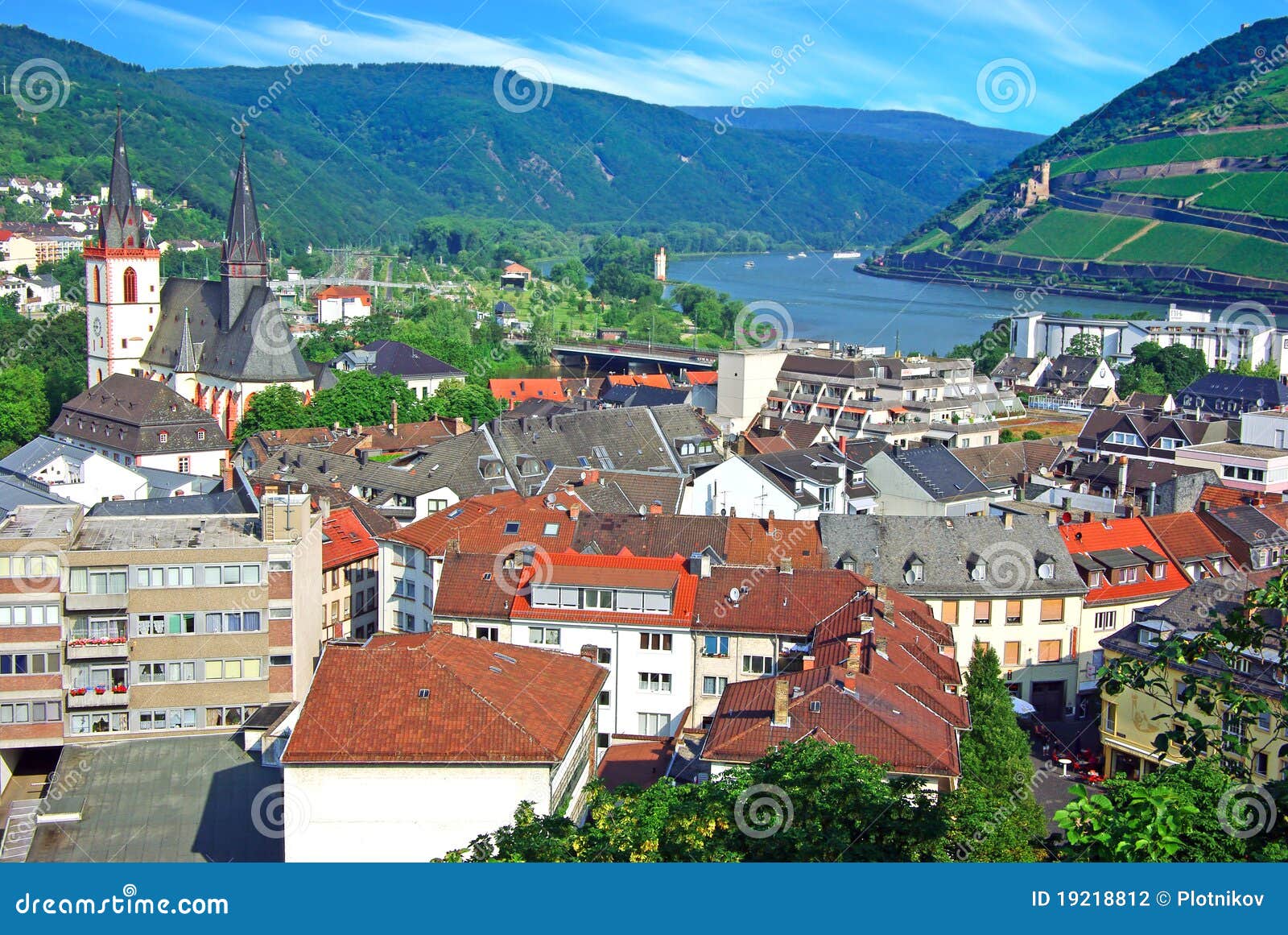 Bingen am Rhein stock photo. Image of germany, cathedral - 19218812