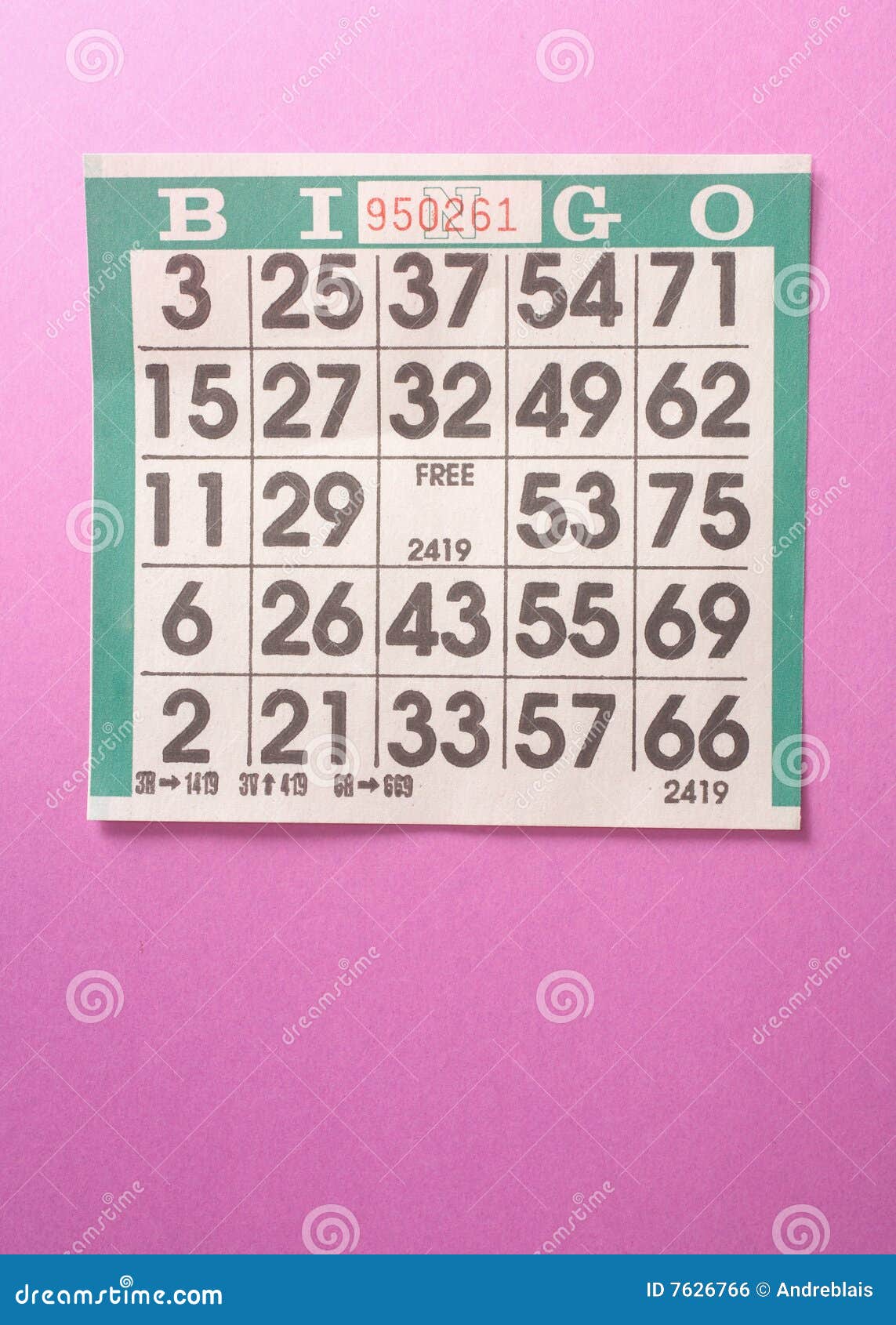 Bingo stock photo. Image of ticket, vintage, luck, bingo - 7626766