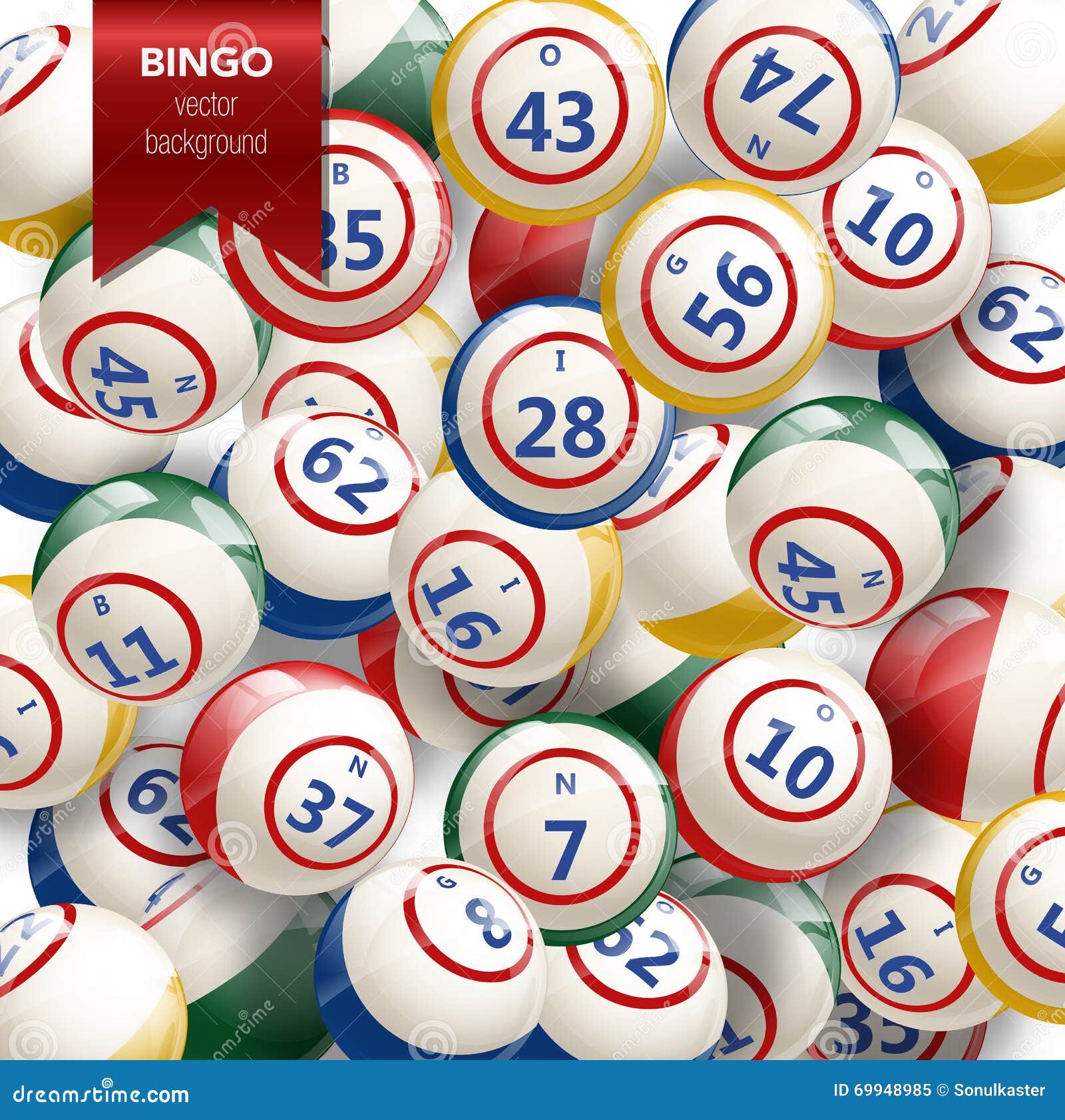 Bingo Background Cartoon Vector | CartoonDealer.com #76836763