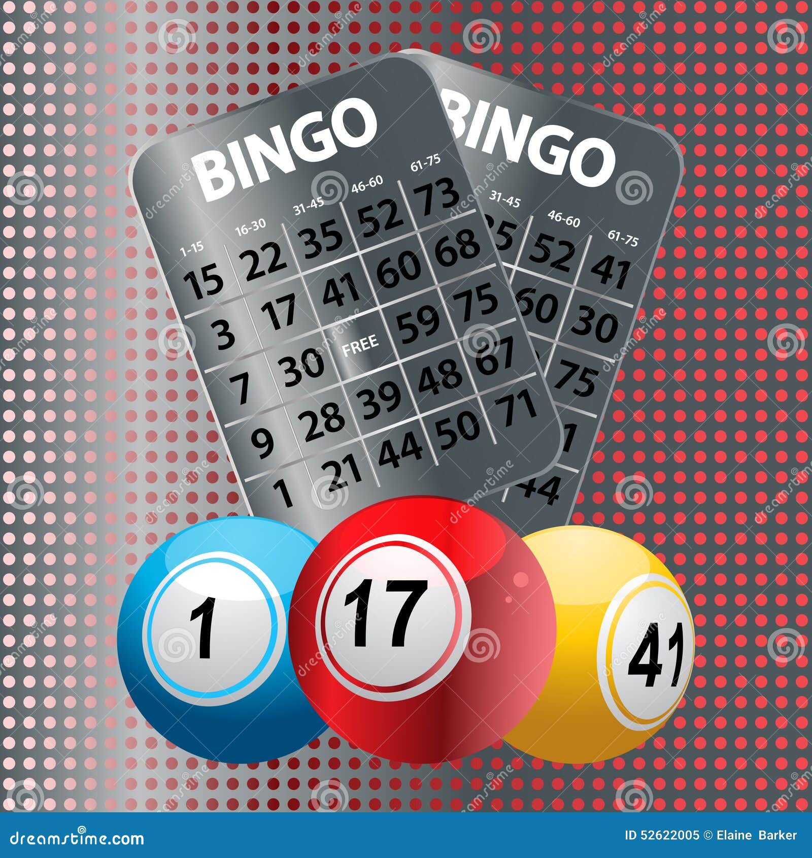 Bingo Balls And Metallic Bingo Cards Stock Image | CartoonDealer.com ...