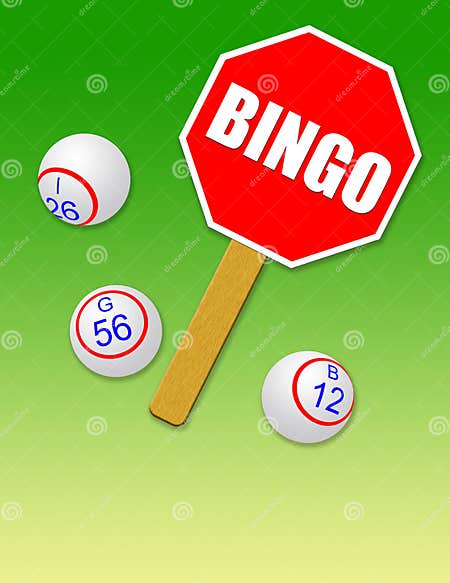 Bingo Balls & Paddle stock illustration. Illustration of background ...