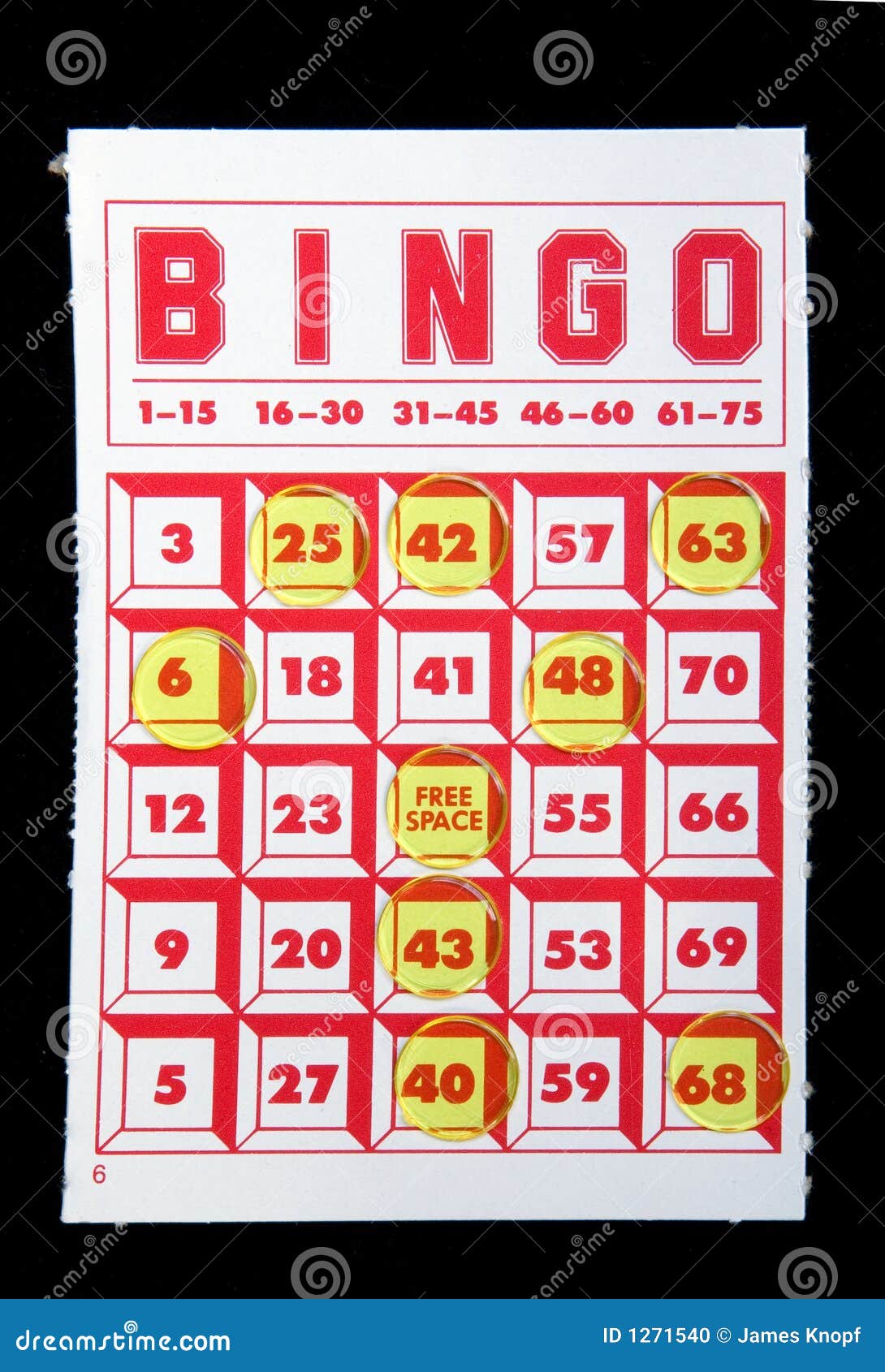 Bingo Card With Colorful Confetti. Vector Illustration | CartoonDealer ...