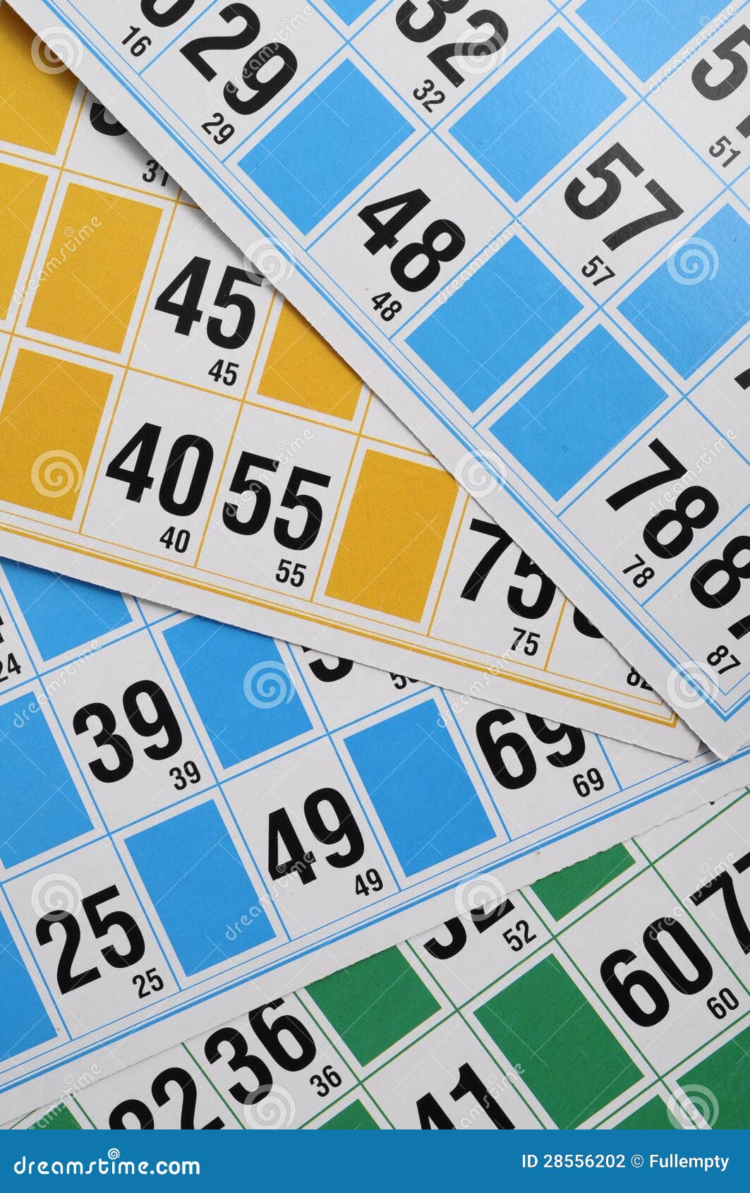 Bingo cards and numbers stock photo. Image of bingo, blue - 28556202