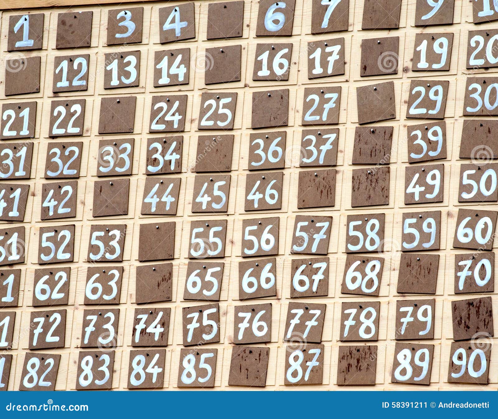 Bingo chart stock image. Image of board, numerals, called - 58391211