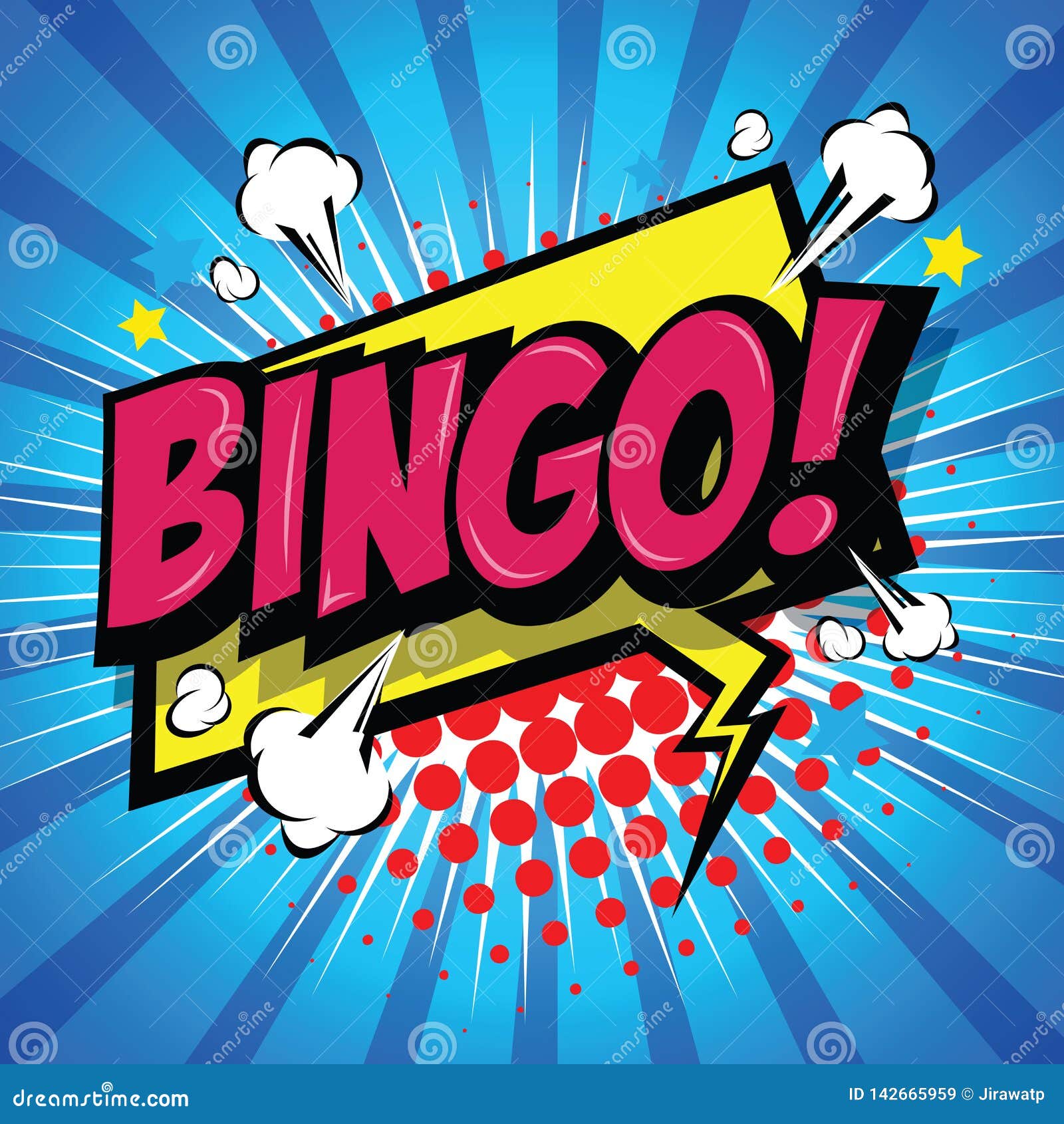 Bingo Comic Word Cartoon Vector | CartoonDealer.com #96186641