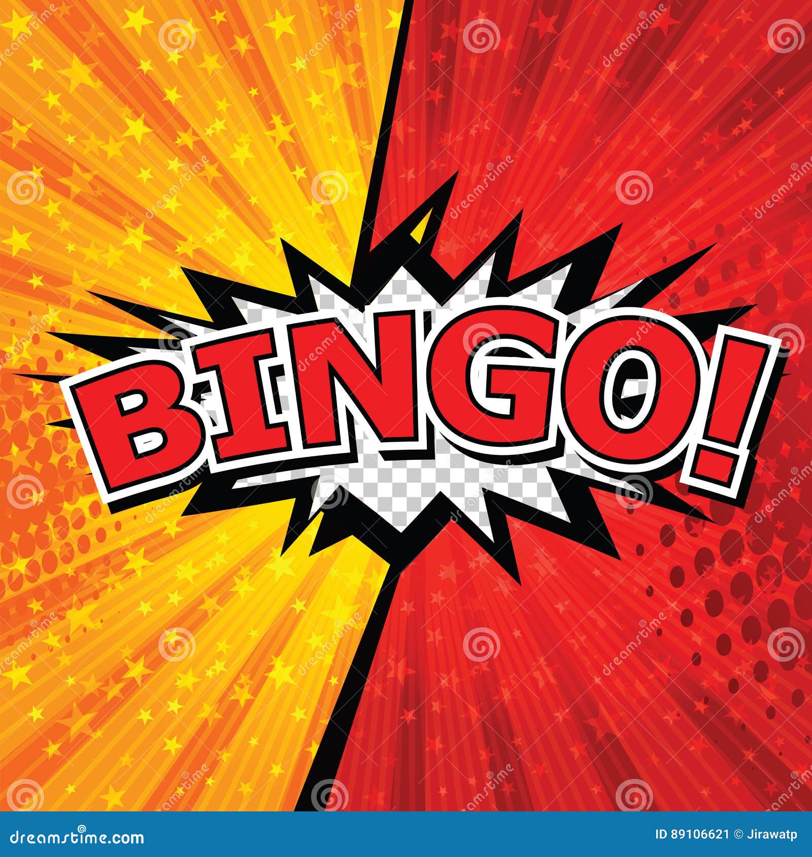 Bingo Comic Word Cartoon Vector | CartoonDealer.com #96186641