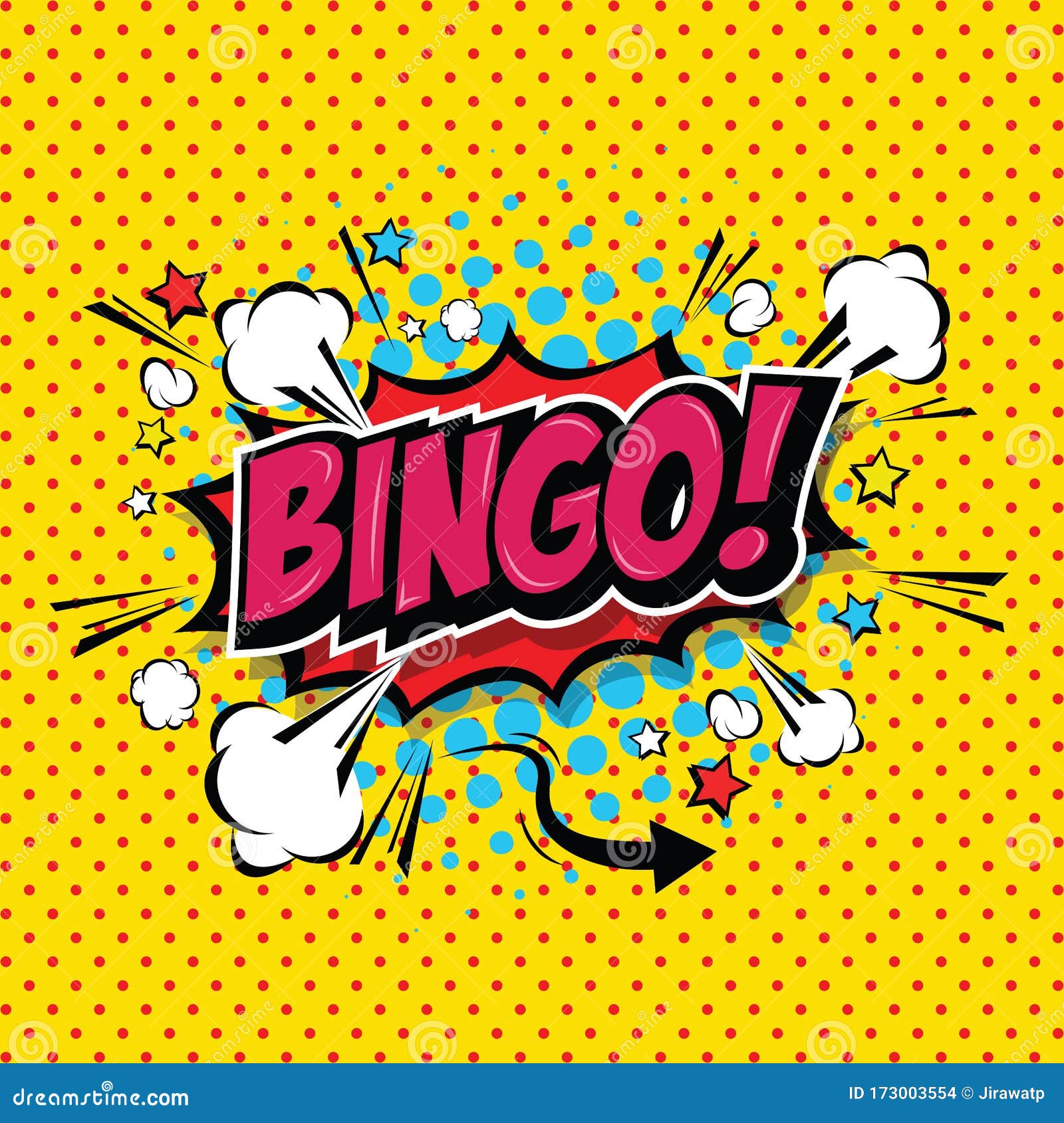 Bingo Comic Word Cartoon Vector | CartoonDealer.com #96186641