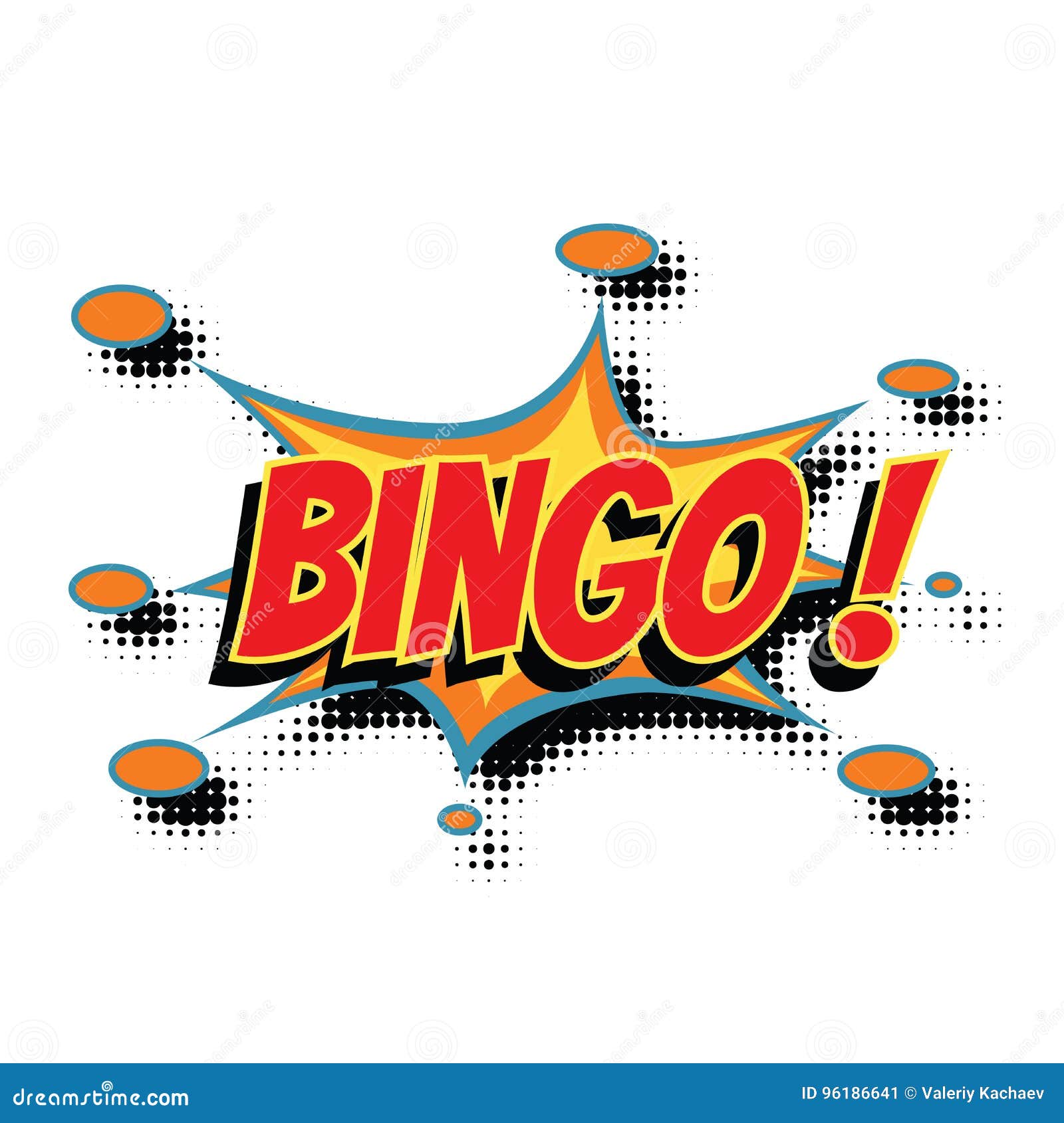 Bingo Comic Word Cartoon Vector | CartoonDealer.com #96186641