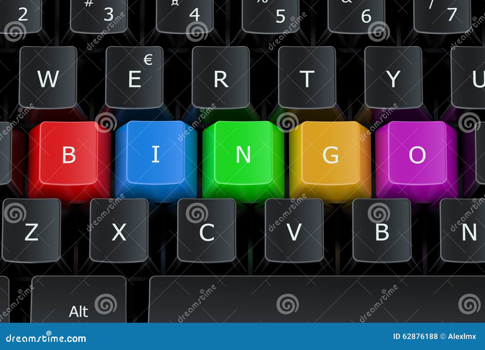 Bingo Concept on the Computer Keyboard Stock Illustration ...