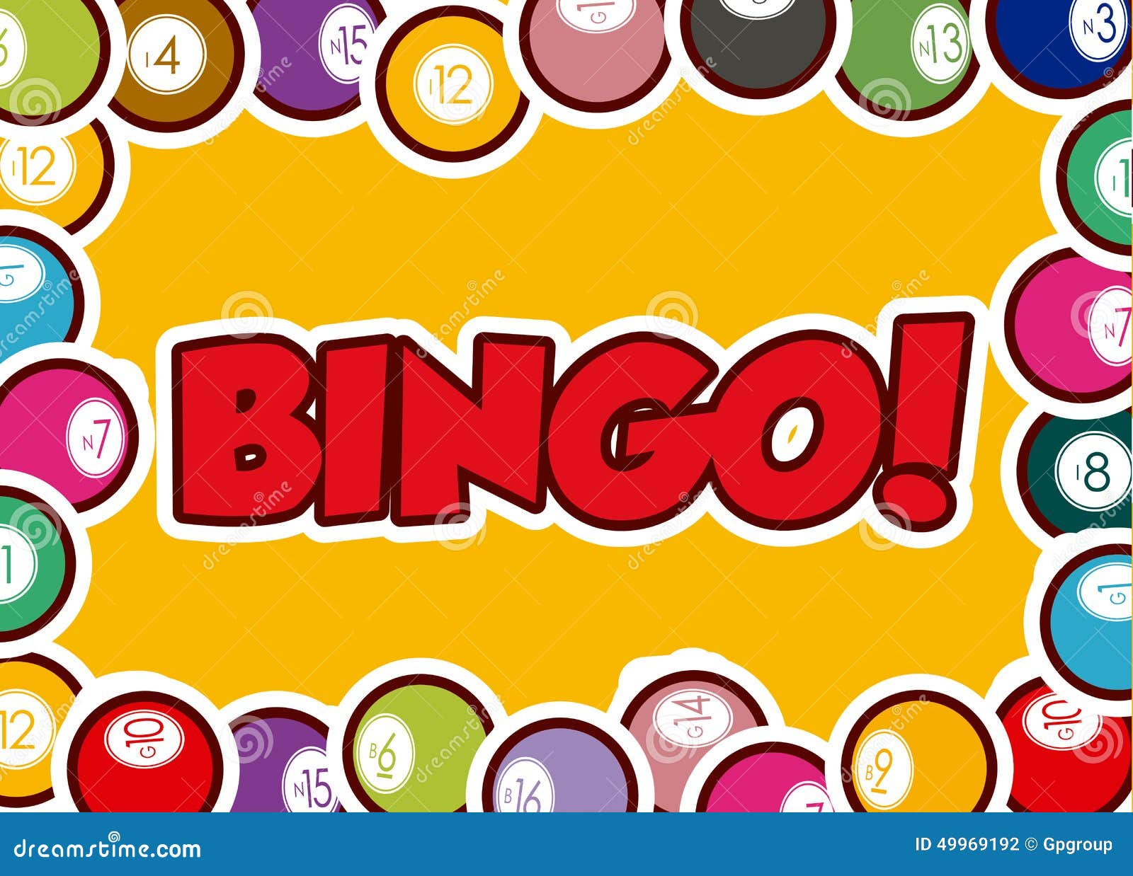 Bingo Design, Illustration. Royalty-Free Cartoon | CartoonDealer.com ...
