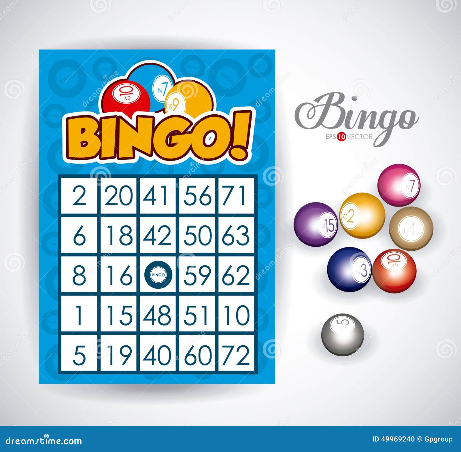 Bingo Design, Illustration. Royalty-Free Cartoon | CartoonDealer.com ...