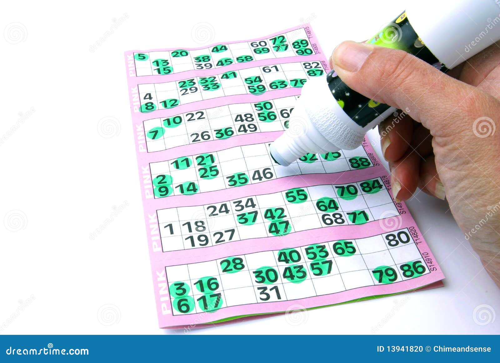 Bingo full house stock photo. Image of card, pink, hand - 13941820