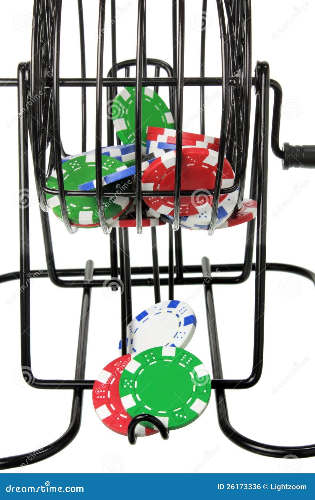 Bingo Game Cage with Poker Chips Stock Photo - Image of success ...