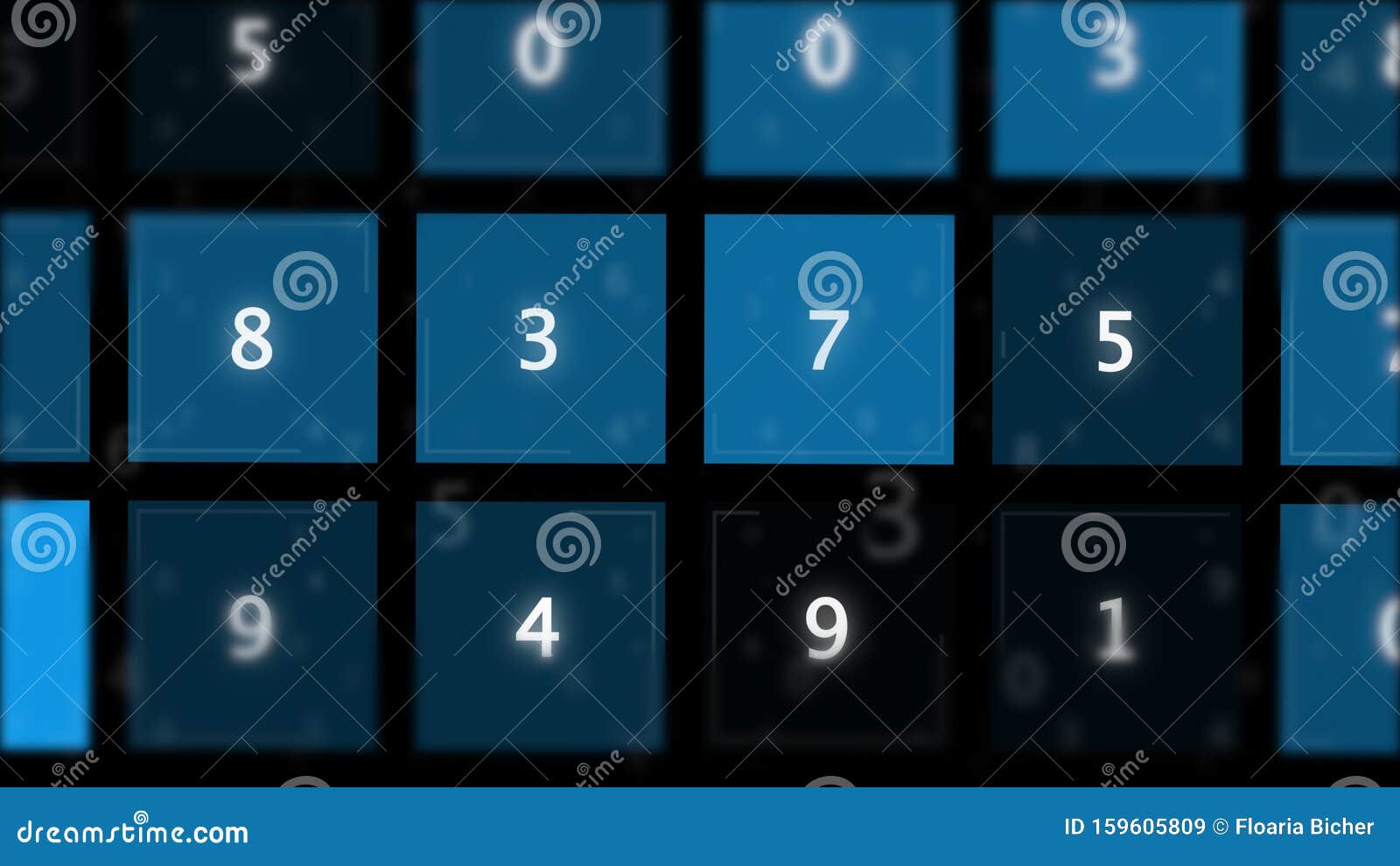 Bingo Game Numbers Abstract Board. Stock Illustration - Illustration of ...