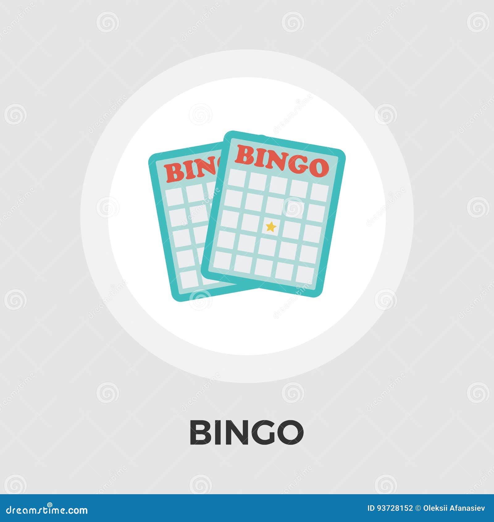 Bingo Icon Flat stock vector. Illustration of paper, blank - 93728152