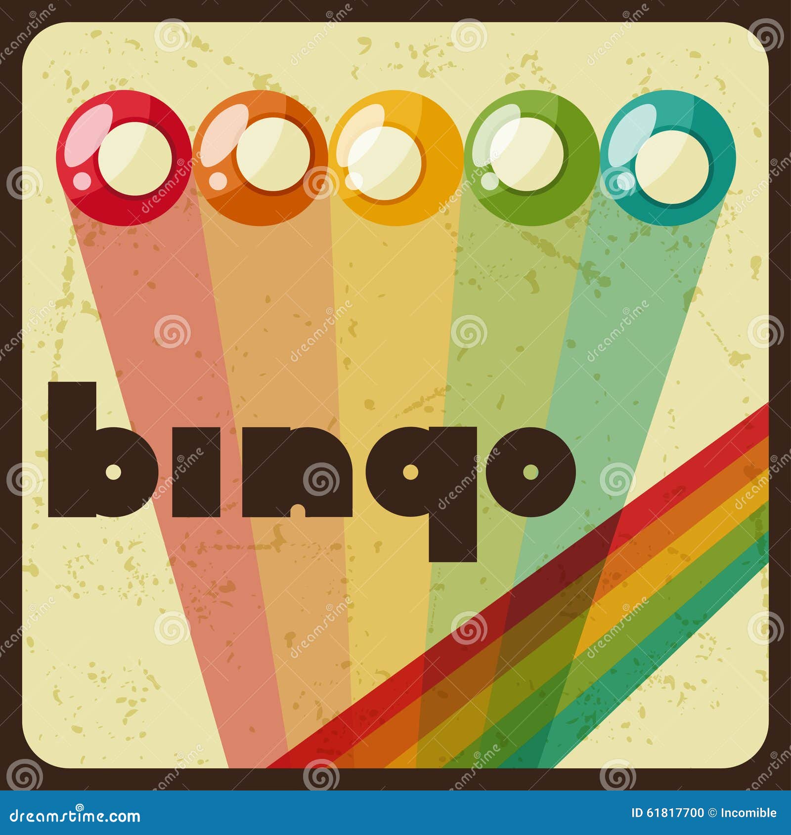 Bingo or Lottery Retro Game Illustration Stock Vector - Illustration of ...