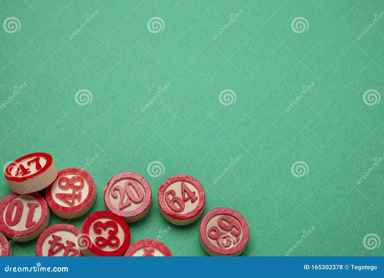 Bingo Numbers On Green Background Stock Photography | CartoonDealer.com ...