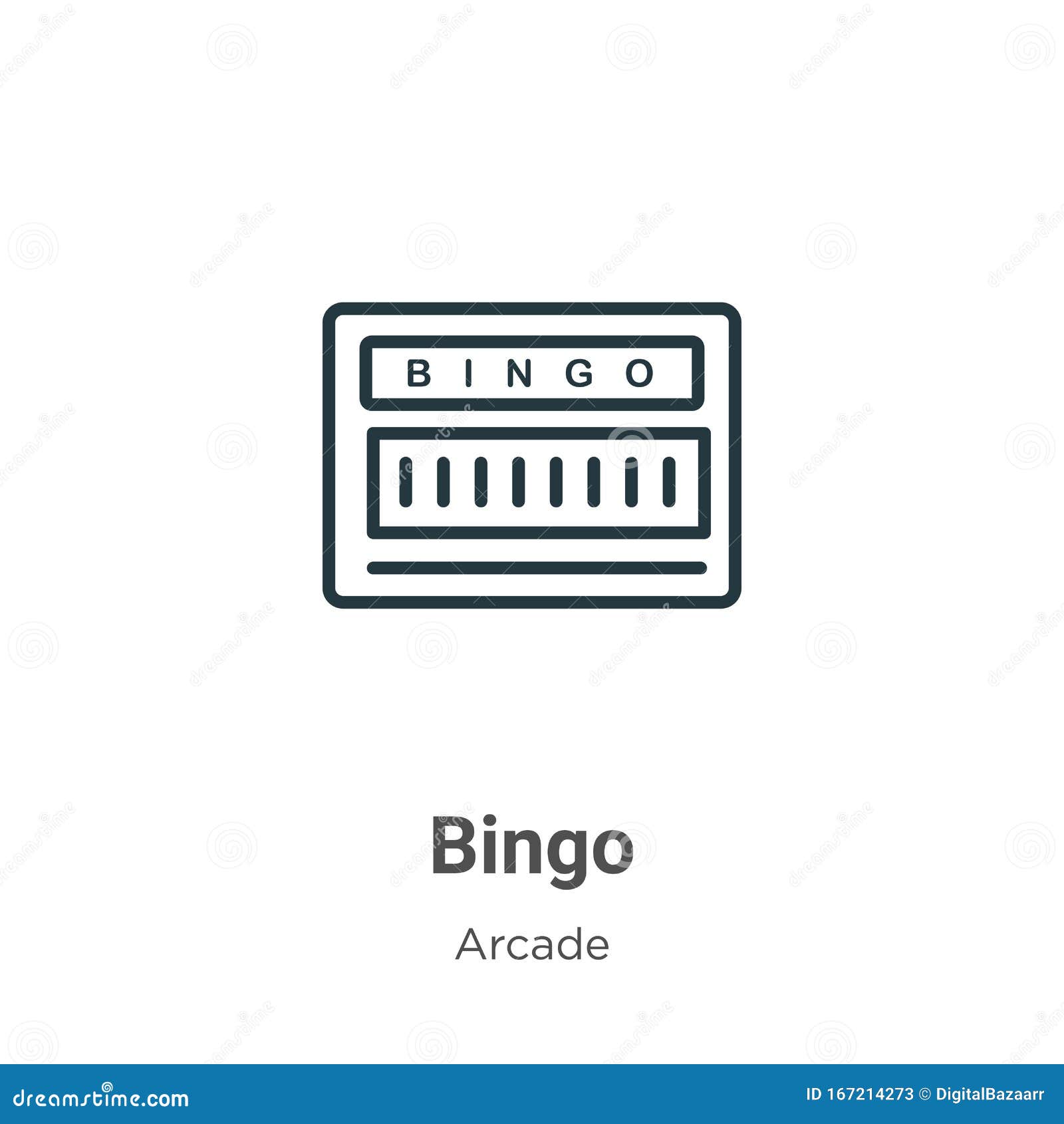 Simple Bingo Poster With Bright Orange Background Cartoon Vector ...