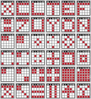 Bingo patterns stock vector. Illustration of abstract - 5834182