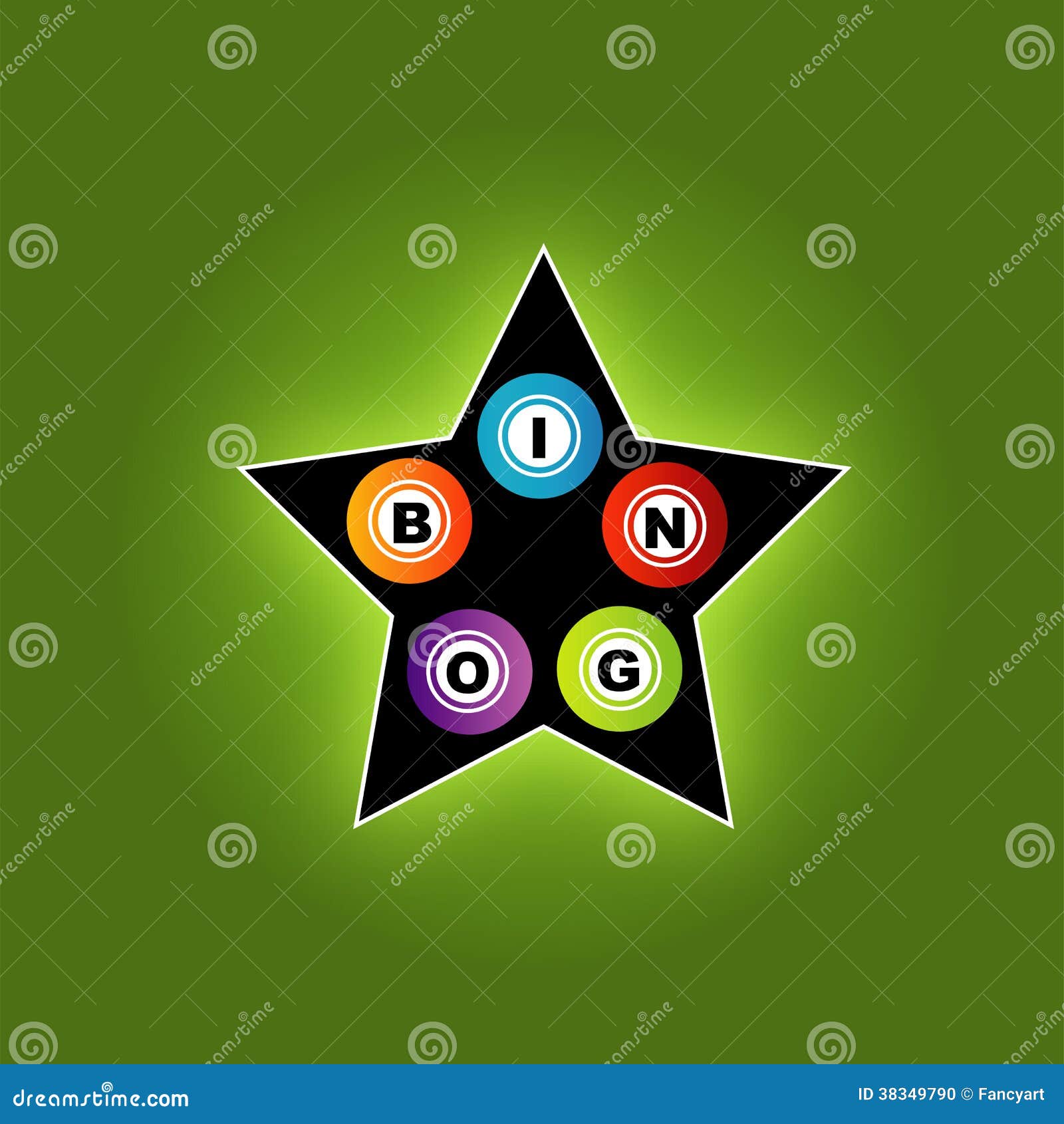 Bingo star stock illustration. Illustration of luck, symbol - 38349790