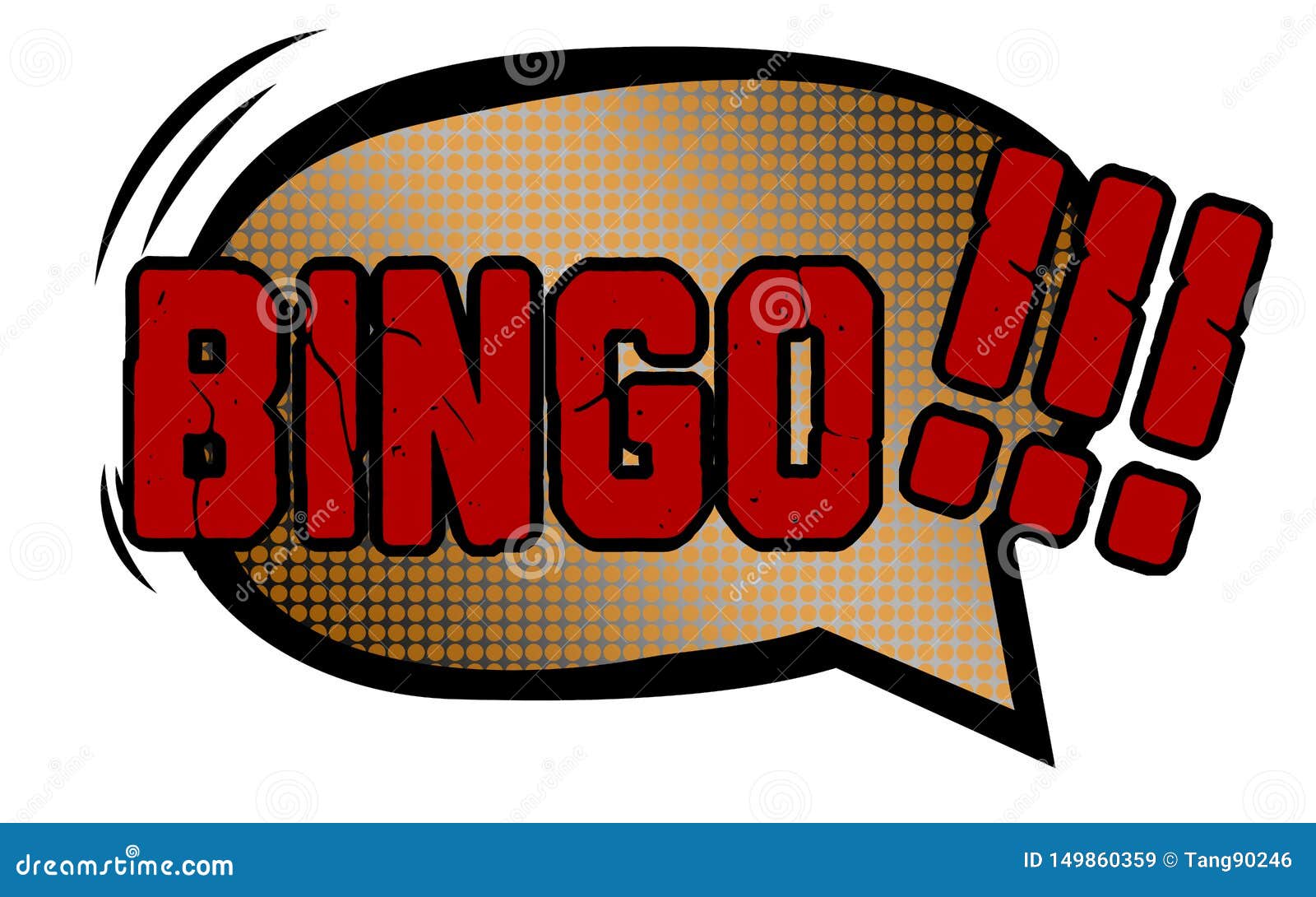 Bingo Text with Comic Book Style Stock Illustration - Illustration of ...