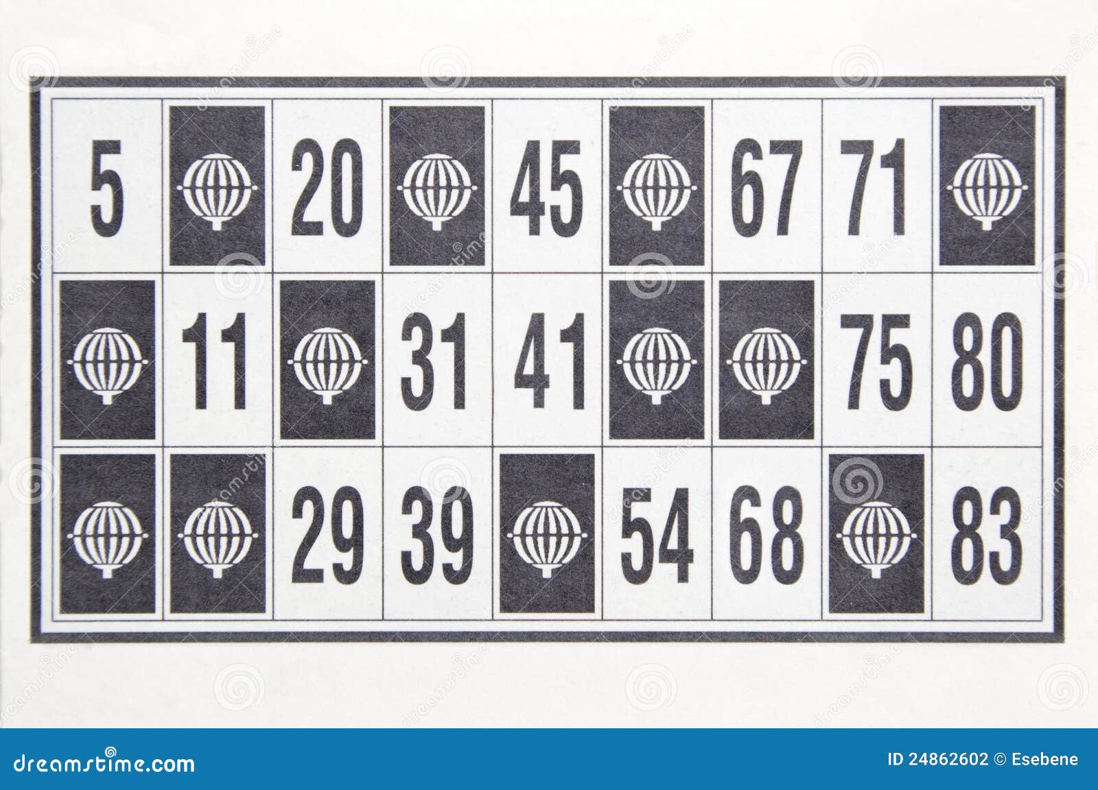 Bingo ticket stock photo. Image of challenge, chance - 24862602