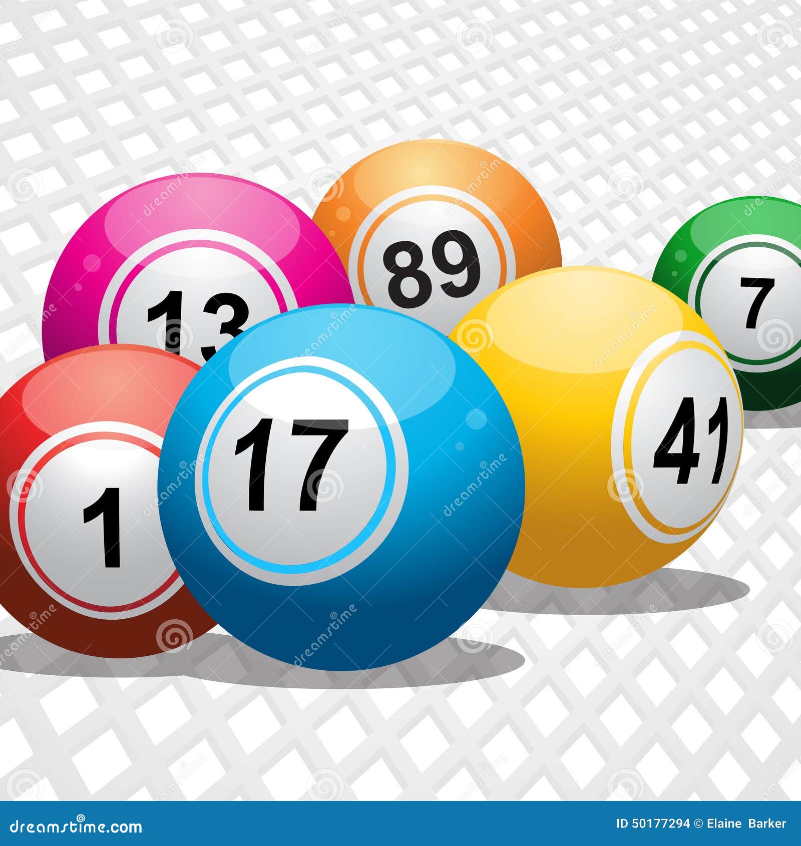 Bingoballen Op Witte 3D Achtergrond Stock Illustratie - Illustration of ...