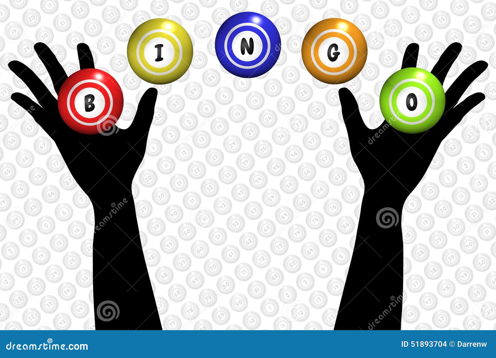 Bingohanden stock illustratie. Illustration of bingo - 51893704