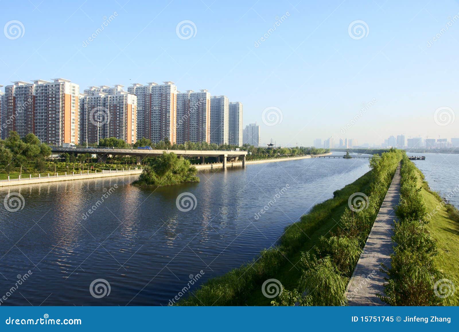 Binhe park stock image. Image of road, lake, scenic, swamp - 15751745
