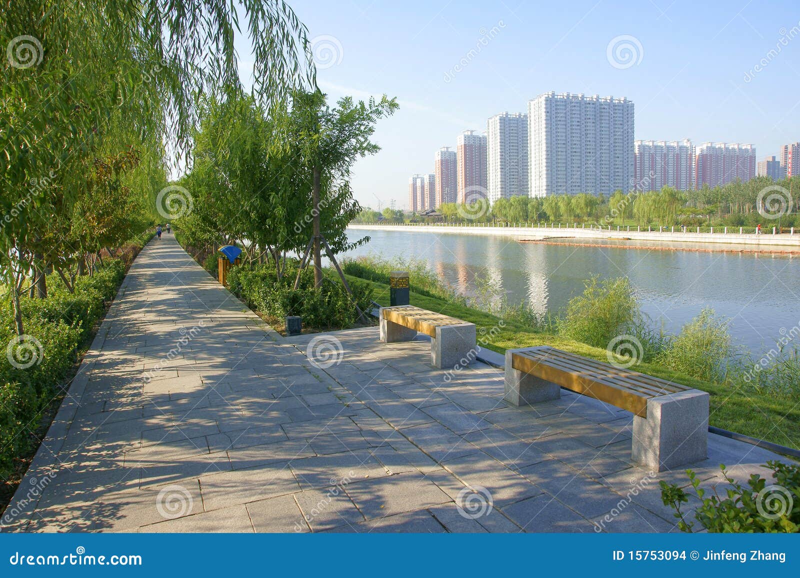 Binhe Park stock photo. Image of binhe, building, shanxi - 15753094