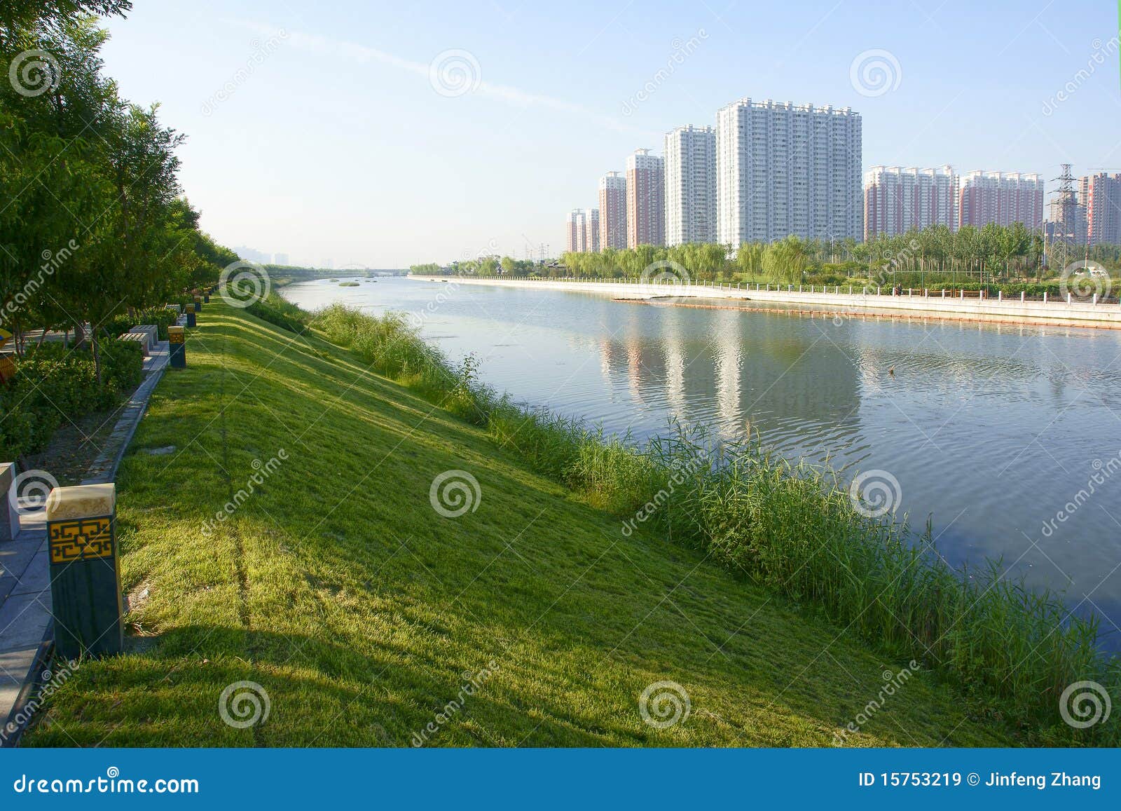 Binhe Park stock image. Image of cityscape, lawn, green - 15753219