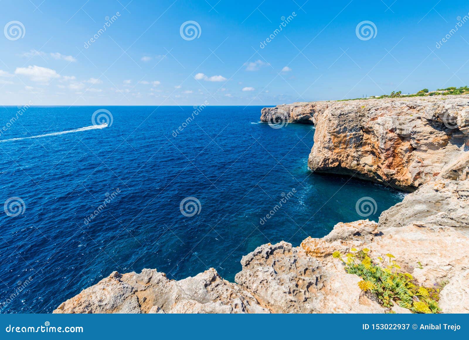 Binidali Cliffs in Minorca, Spain Stock Image - Image of mediterranean ...