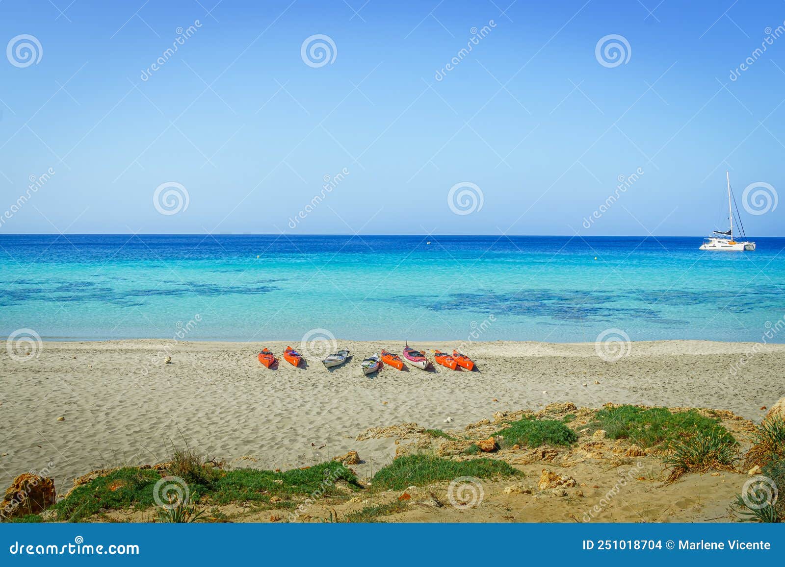 Binigaus Beach. Minorca, Balearic Islands Stock Photo - Image of ...