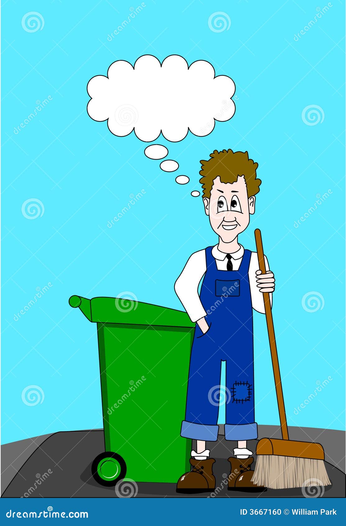 Binman stock illustration. Illustration of happy, youth - 3667160