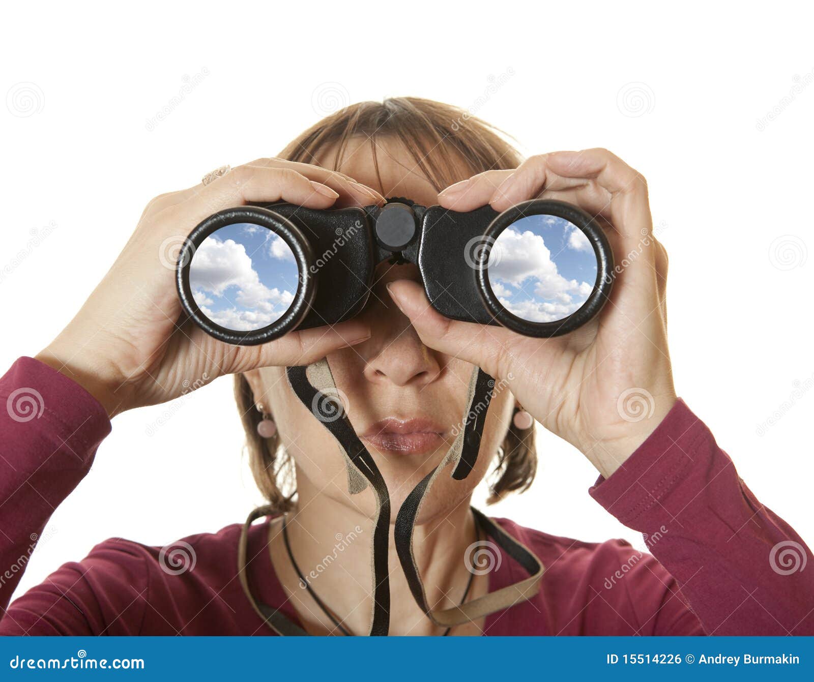 Binocular stock photo. Image of people, isolated, peeking - 15514226