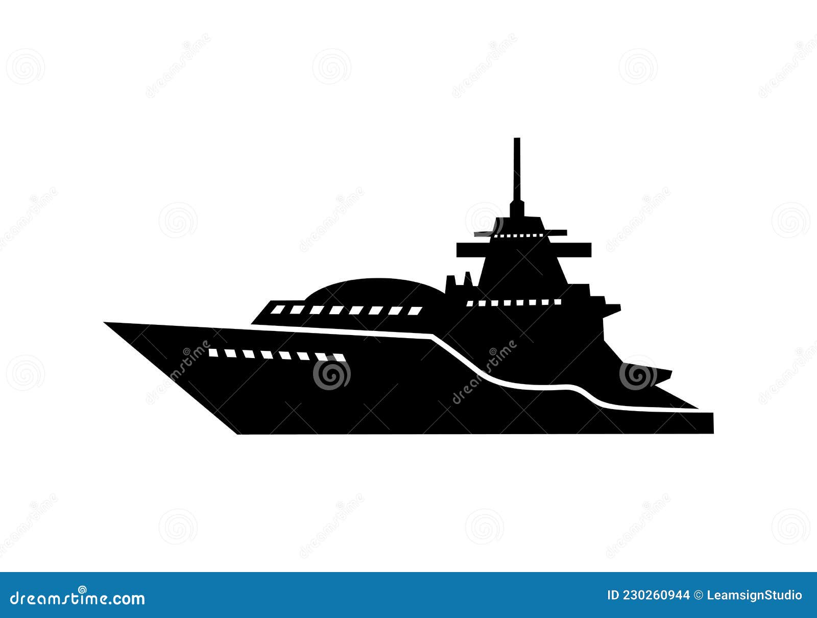 Warship Logo Design Cartoon Vector | CartoonDealer.com #324857633