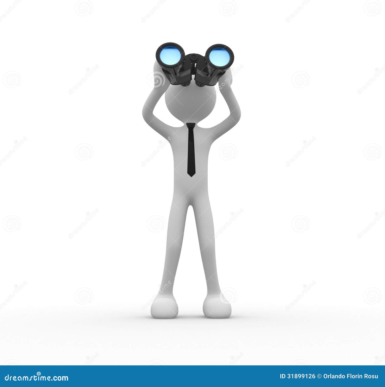3d Person With Binocular Royalty-Free Illustration | CartoonDealer.com ...