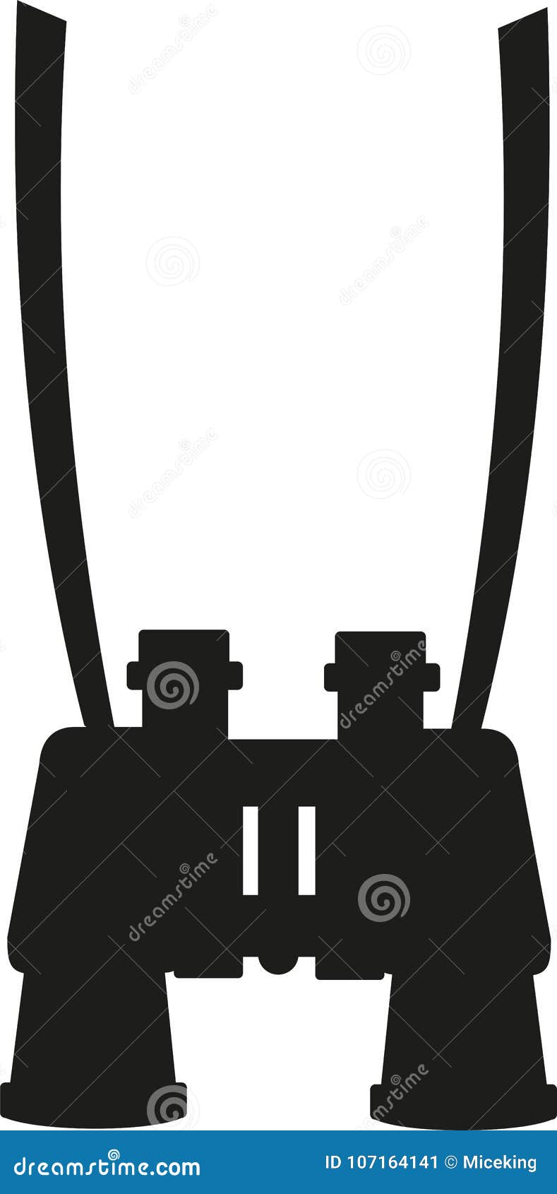 Binocular Hanging Around the Neck Stock Vector - Illustration of symbol ...